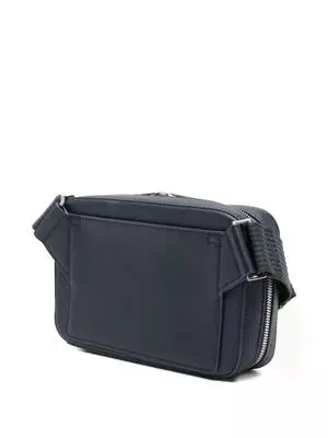 Sandro Grained Leather Cross Body Bag - Blue
