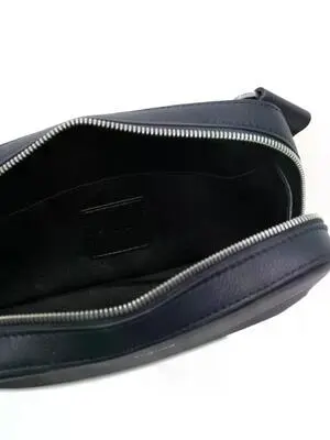 Sandro Grained Leather Cross Body Bag - Blue