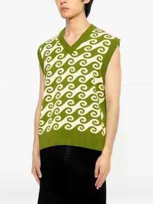 CHATEAU ORLANDO Graphic V-neck Vest