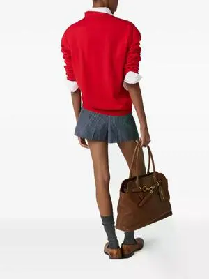 Miu Miu Virgin Wool Knit Polo Shirt - Red