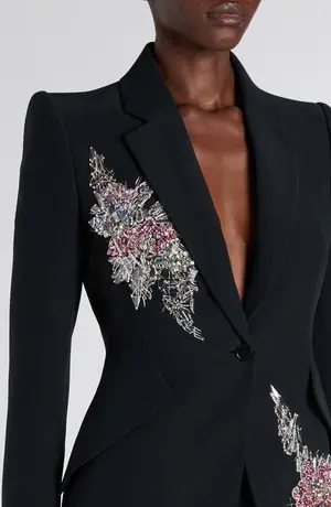 Alexander McQueen Crystal Embellished Jacket