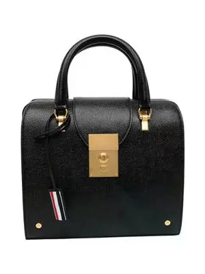Thom Browne Top Handle Textured Tote - Black