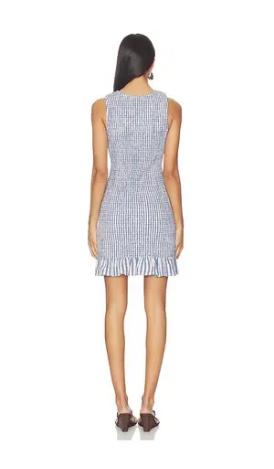 Onia Air Linen Smocked Boatneck Dress - Multi