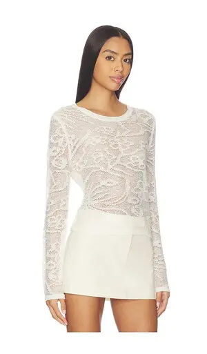 Steve Madden Megann Knit Top - Cloud Dancer