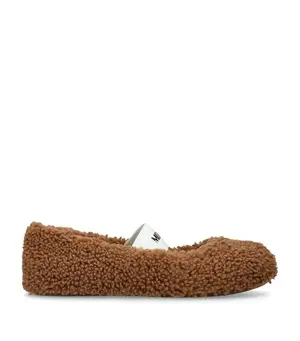 Moon Boot Shearling Ballet Flats - Brown