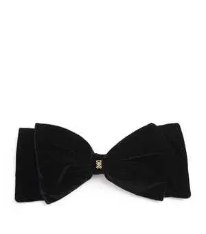 Sandro Velvet Bow Hair Clip - Black