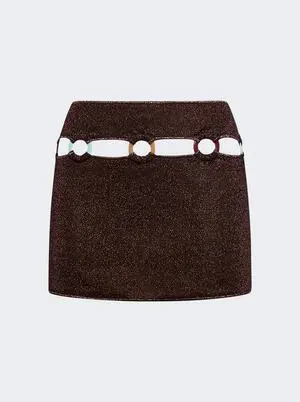 OSÃ©REE Lumiere Multi Ring Mini Skirt - Brown