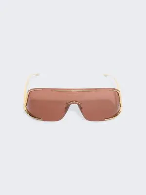 Loewe Shield Mask Sunglasses - Gold