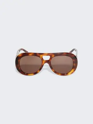 Givenchy Bold Havana Acetate Pilot Sunglasses - Brown
