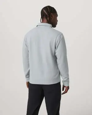 Vuori Long Sleeve Waffle Polo - Sea Fog
