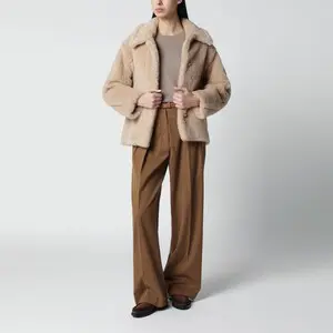 Max Mara Alpaca And Wool Teddy Cropped Coat