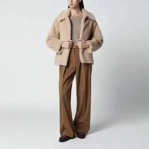 Max Mara Light Alpaca And Wool Teddy Cropped Coat