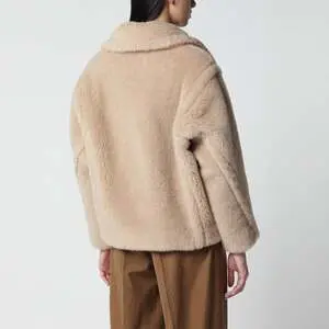 Max Mara Light Alpaca And Wool Teddy Cropped Coat
