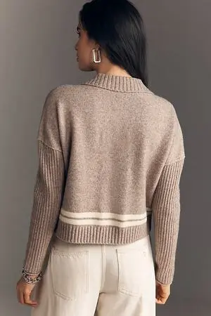 Maeve Collared Double-breasted Sweater Jacket