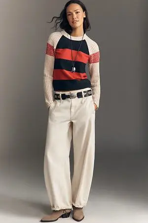 PILCRO Ribbed Rugby Sweater