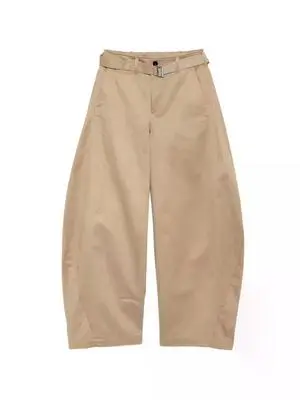 Sacai Belt-loop Ring-belt Trousers - Neutrals