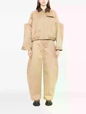 Sacai Belt-loop Ring-belt Trousers - Neutrals