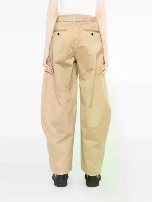 Sacai Belt-loop Ring-belt Trousers - Neutrals
