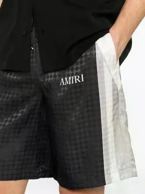 Amiri Patterned Drawstring Shorts - Black