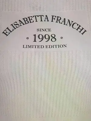 Elisabetta Franchi Logo Knitted Top - Neutrals