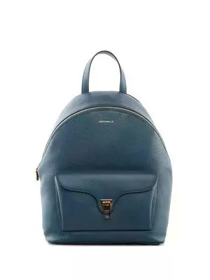 COCCINELLE Leather Backpack With Front Pocket