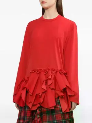 Comme Des Garçons Ruffled-hem Top