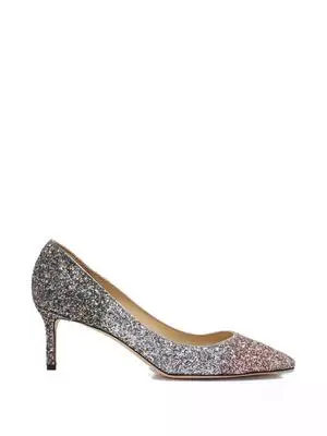 JIMMY CHOO Romy Glittered Pumps - Grey