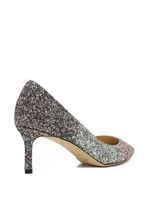 JIMMY CHOO Romy Glittered Pumps - Grey