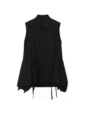 Yohji Yamamoto Balloon-sleeve Drawstring Top