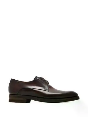 Magnanni Leather Derby Shoes - Brown