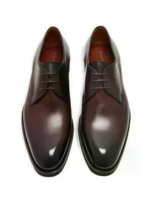 Magnanni Leather Derby Shoes - Brown