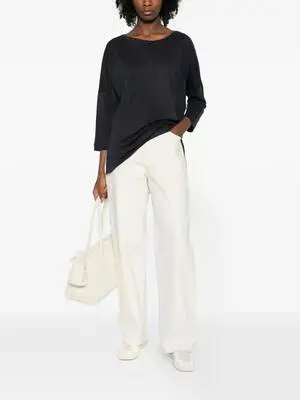 PUROTATTO Round-neck Linen T-shirt