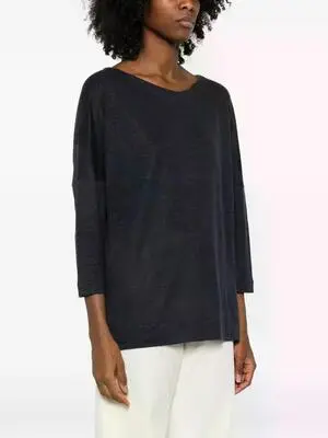 PUROTATTO Round-neck Linen T-shirt