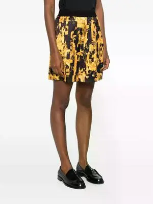 Versace Pleated Pattern Mini Skirt