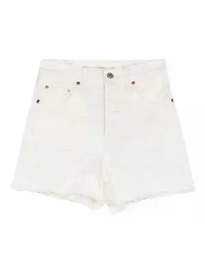 LEVI'S Ribcage Denim Shorts - White