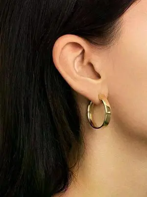 Melissa Kaye 18k Yellow Large Honey Hoop Earrings