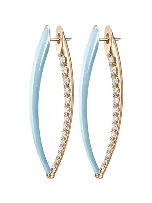 MELISSA KAYE Melissa Kaye 18k Yellow Gold Diamond Cristina Earrings
