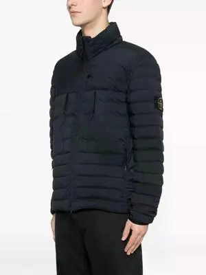 Stone Island Zip-fastening Quilted Jacket - Blue
