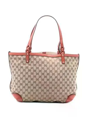 Gucci Medium Gg Canvas Craft Tote Bag