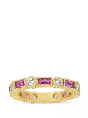 TANYA FARAH 18k Yellow Pink Sapphire And Diamond Ring - Gold
