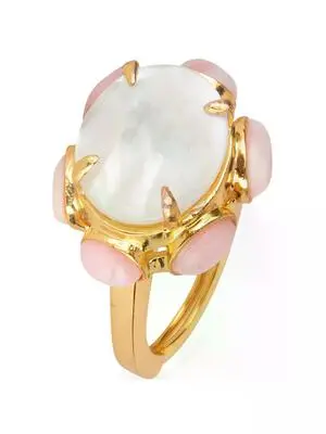 BOUNKIT JEWELRY Harriet Pink Opal Ring - Gold