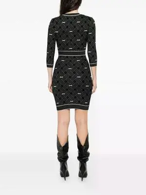Elisabetta Franchi Patterned Button Dress