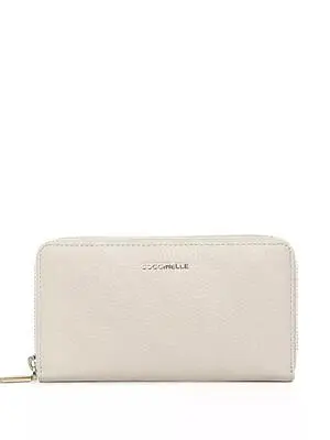 COCCINELLE Zip Leather Wallet - White