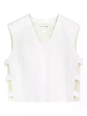 Comme Des Garçons Cut-out Detailed Vest - White