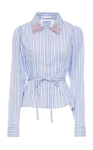 DES_PHEMMES Classic Beaded Cotton Shirt
