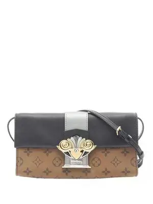 LOUIS VUITTON 2017 Monogram Reverse Column Clutch
