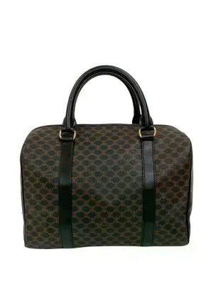 Celine 1998 Macadam Coated Canvas Boston Bag