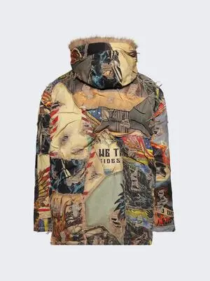 WHO DECIDES WAR BY EV BRAVADO Vintage Graphic Parka