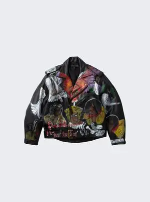 WHO DECIDES WAR BY EV BRAVADO Star Moto Leather Jacket
