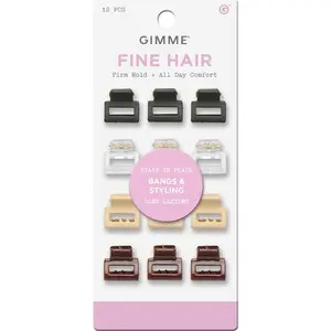 GIMME BEAUTY Mini Square Claw Clip Set - Black